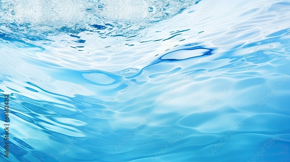 Water movements background, blue wavy liquid splash, ai generated Stock ...