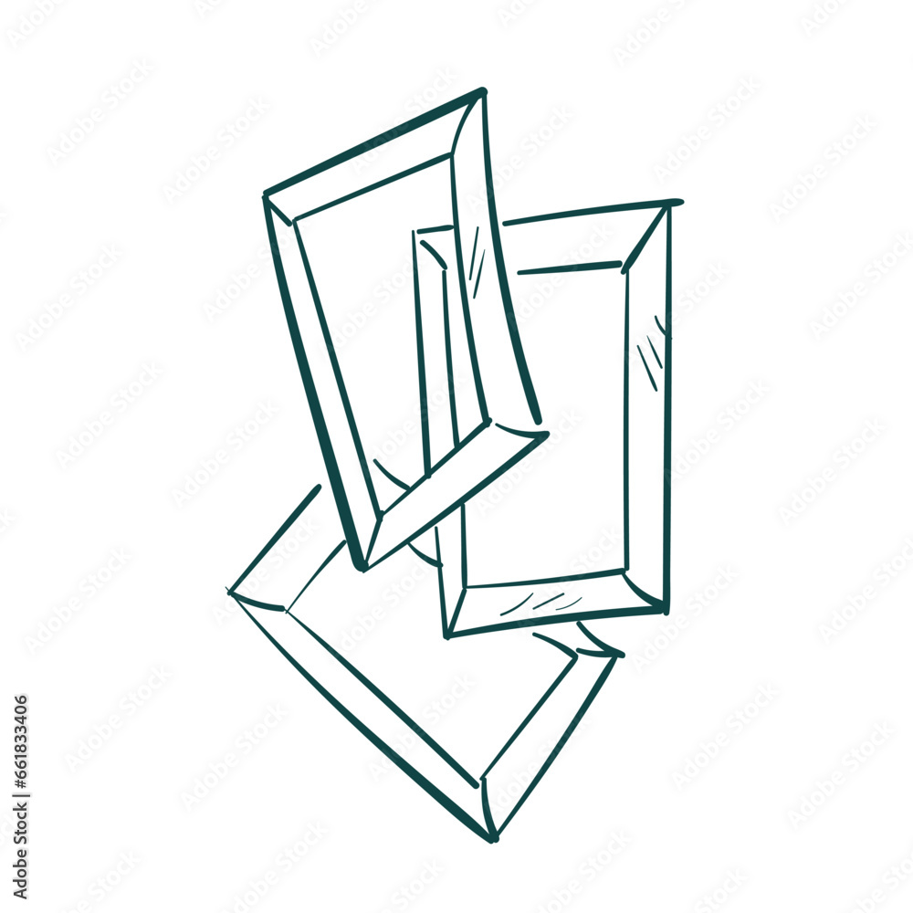 Vecteur Stock reframing many frames point if view cross vector sketch ...