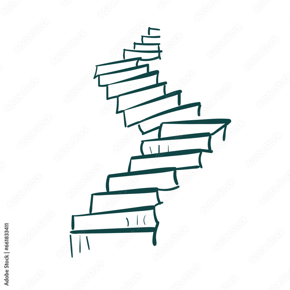 stairs vector sketch simple doodle hand drawn line illustration ...
