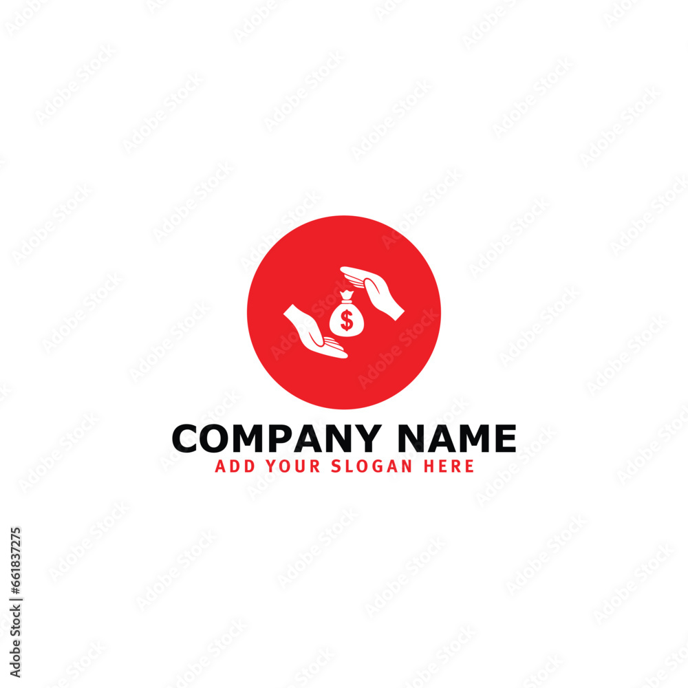 hand cash money logo design vector Stock Vector | Adobe Stock