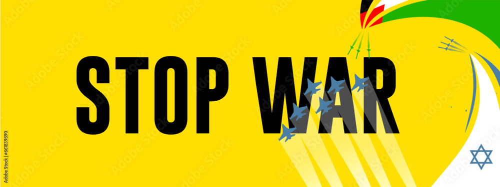 Vector illustration of the Israel-Hamas War. Conflict between Israel ...