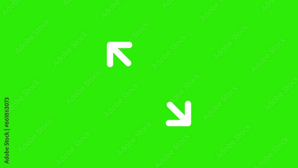 Arrow icons pack sign symbol animation on green screen, cartoon arrow ...