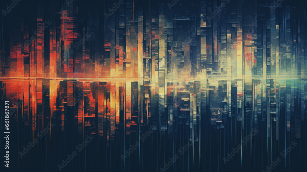 Colorful Retro VHS Scanlines Texture Meet Modern Glitches, TV Signal ...