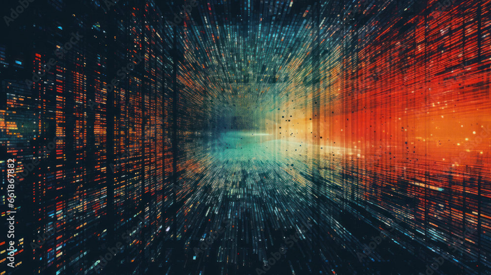 Colorful Retro VHS Scanlines Texture Meet Modern Glitches, TV Signal ...