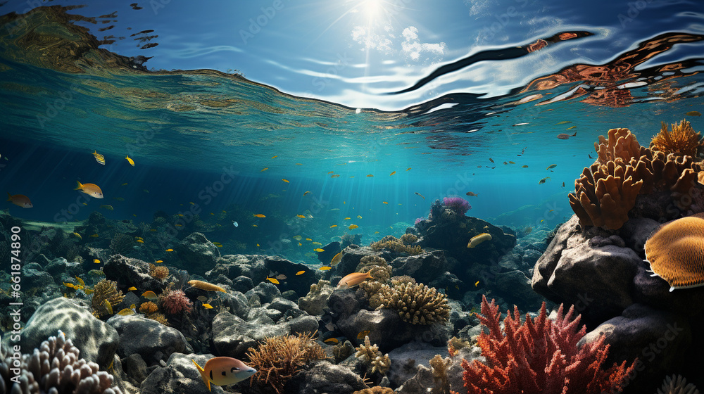 Submerged Beauty: An underwater perspective of an ocean teeming with ...