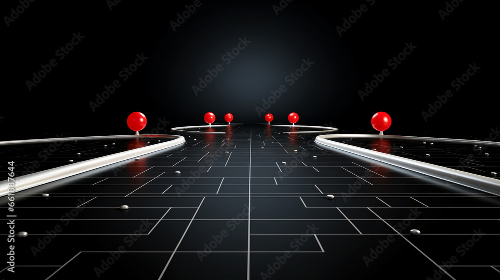 Navigate your business journey with a roadmap featuring a dotted line ...