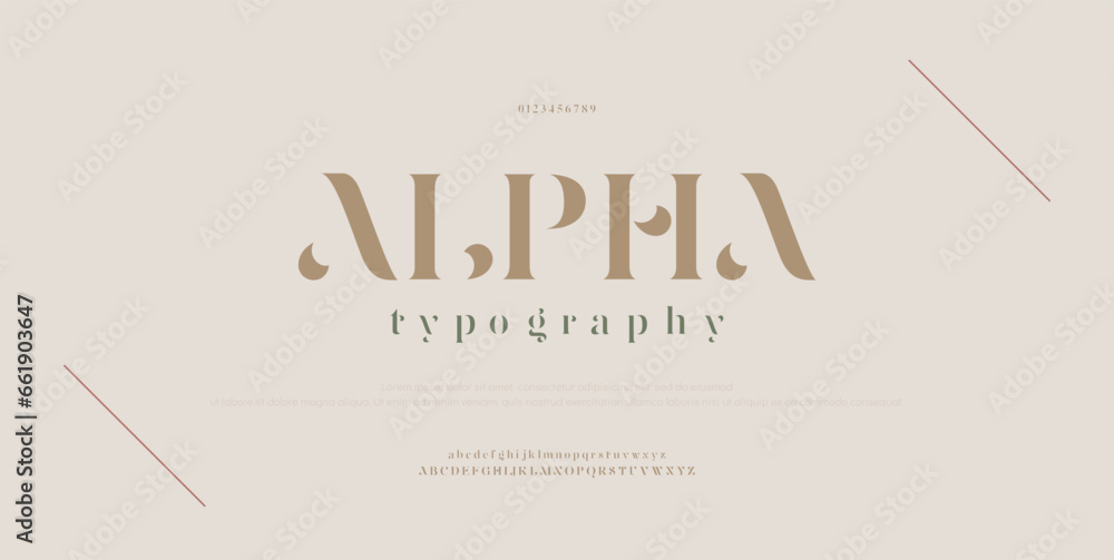 Vetor de Alpha Abstract Fashion font alphabet. Minimal modern urban ...
