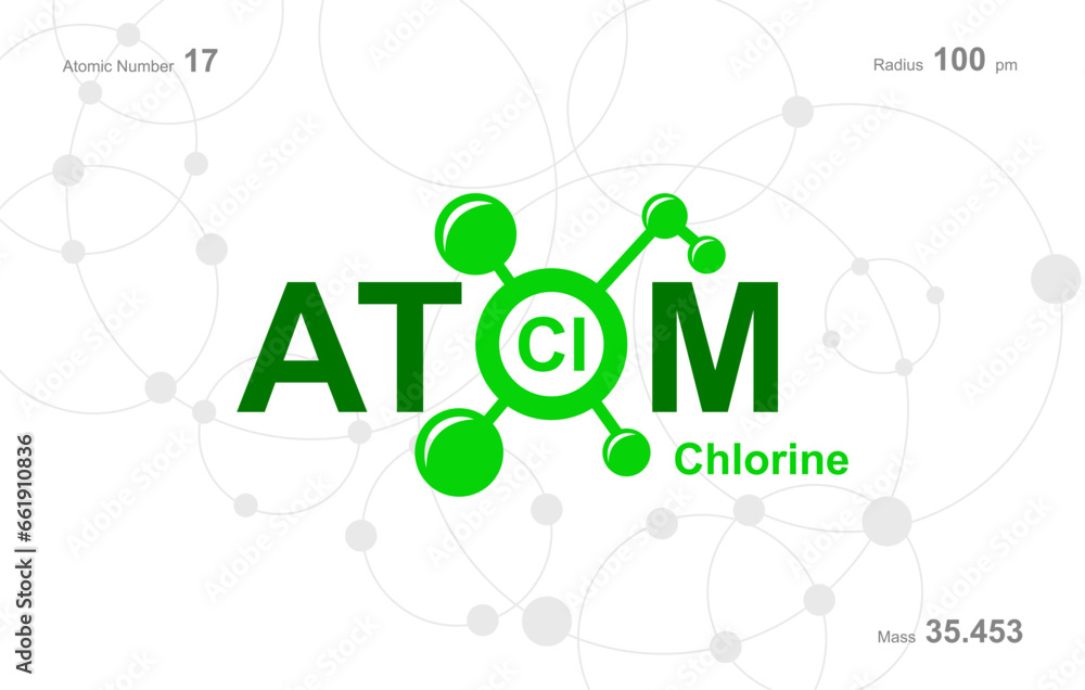 modern logo design for the word "Atom". Atoms belong to the periodic ...