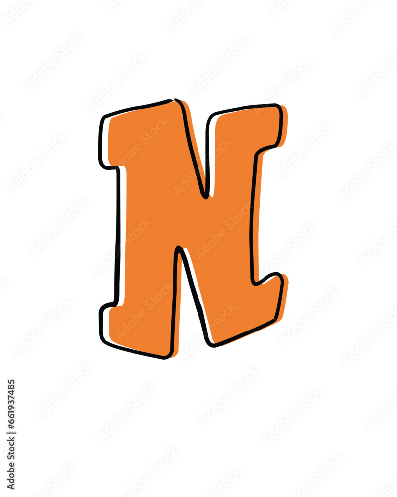 English alphabets vector art. Isolated alphabets for flashcards for ...