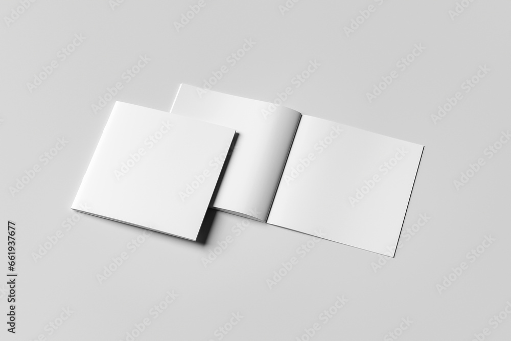 Square Brochure blank Mockup Stock Illustration | Adobe Stock