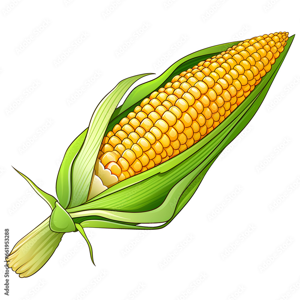 cartoon clipart of Corn, food clipart, vegetables clipart, transparent ...