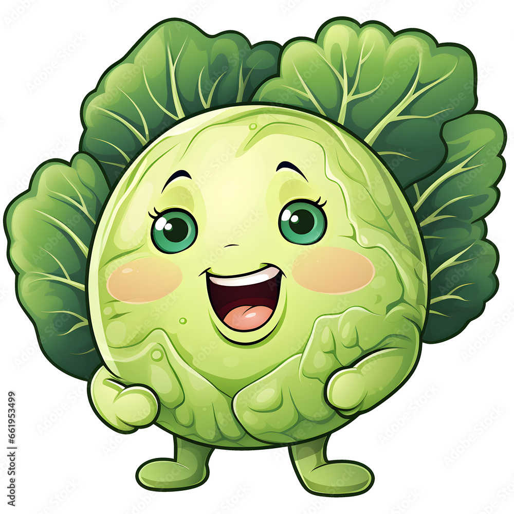 cartoon clipart of Cabbage, food clipart, vegetables clipart ...