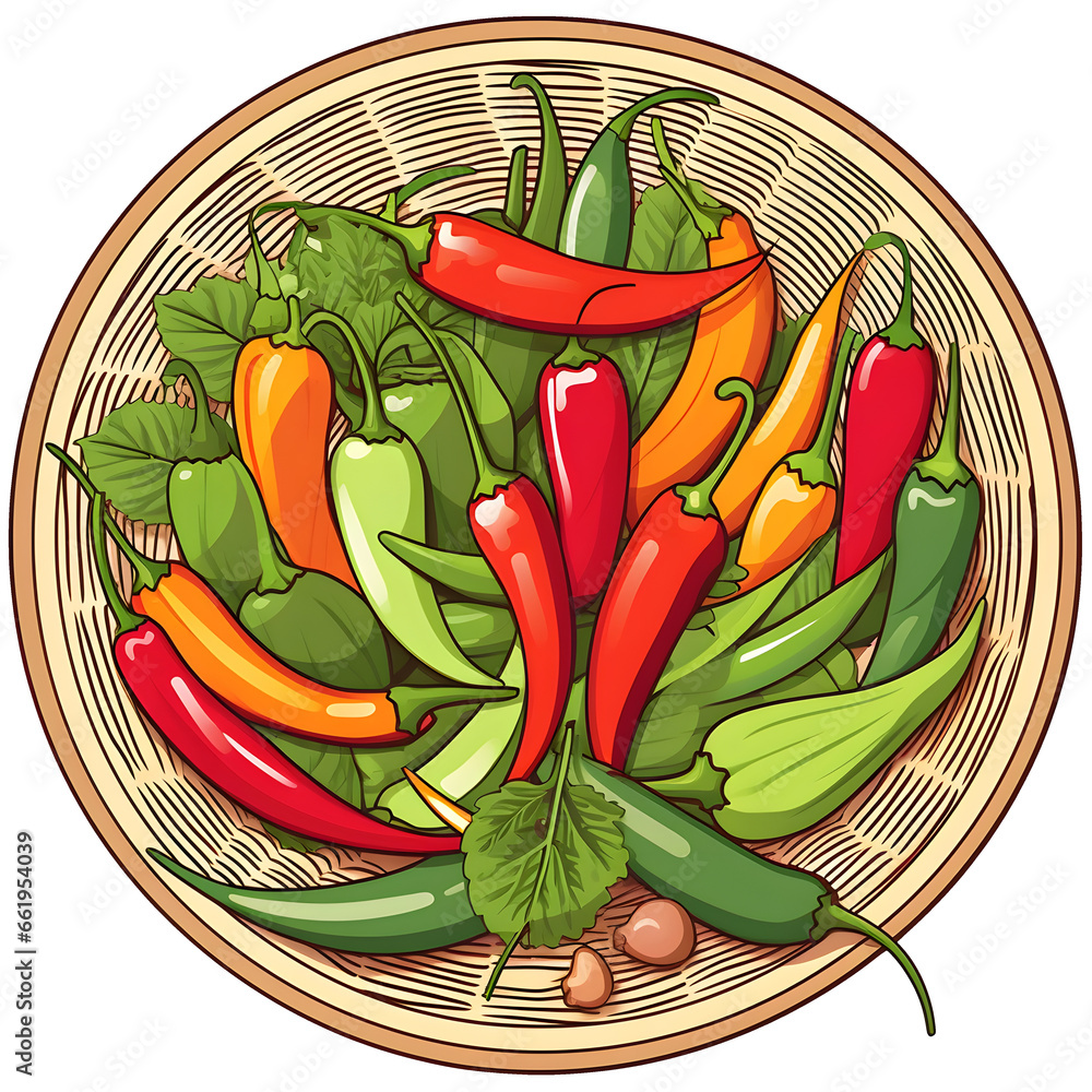cartoon clipart of Thai Peppers, food clipart, vegetables clipart ...