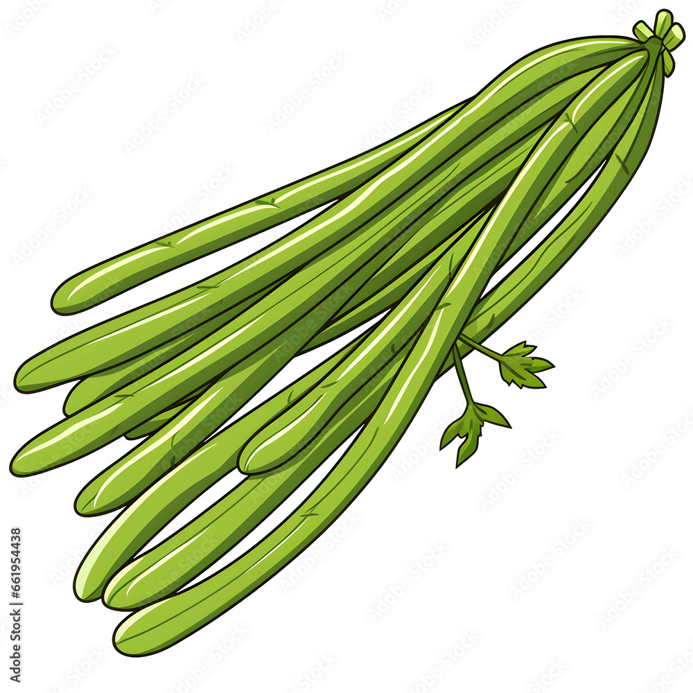 cartoon clipart of Long Beans, food clipart, vegetables clipart ...