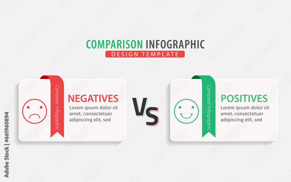 Comparison Infographic Design Template, Comparison between companies ...