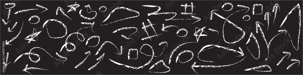 chalk arrow hand draw se, Chalkboard Arrow Vector Art, Icons, and ...