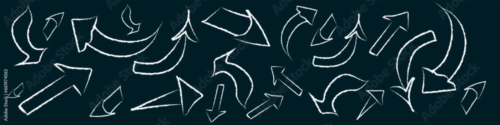 chalk arrow hand draw se, Chalkboard Arrow Vector Art, Icons, and ...