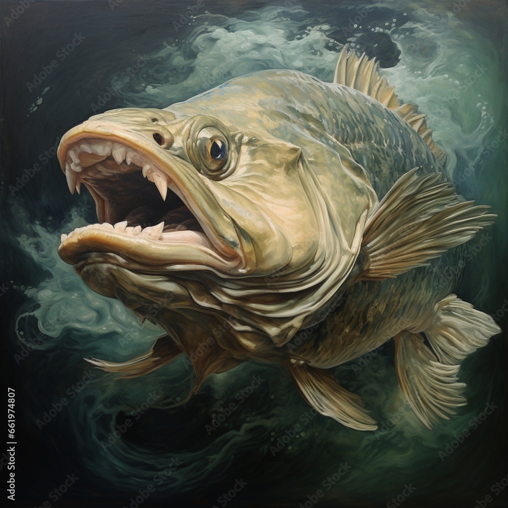 Electric eel is a snake-like fish covered in electricity Ai generated ...