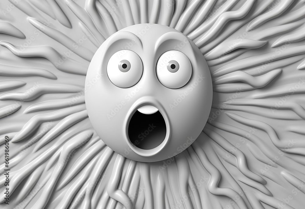 Shocked, scared or startled emoji with mouth wide open and eyes bulging ...