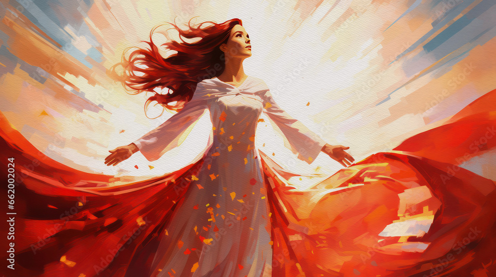 Prayer and grace, concept illustration, generative ai Stock ...