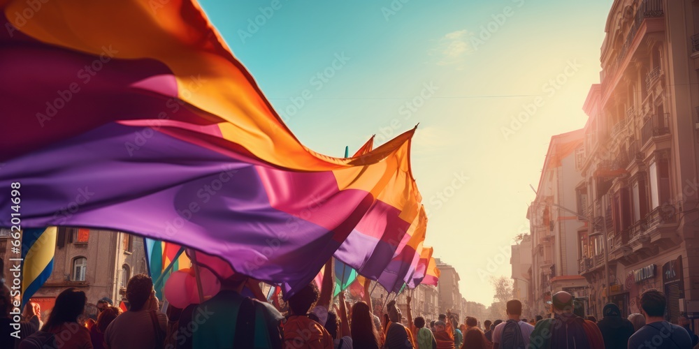 LGBTQ+ Individuals and Allies Unite at a Vibrant Pride Demonstration ...