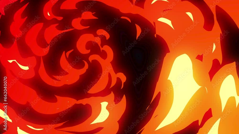 Fire transition elements pack. 4k 2d Cartoon fire transitions with ...