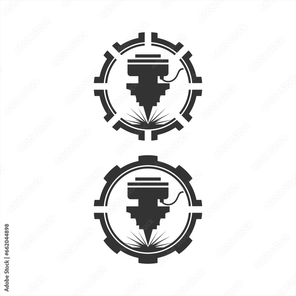 Laser Cutting logo design, laser cutting vector, vintage laser cutting ...