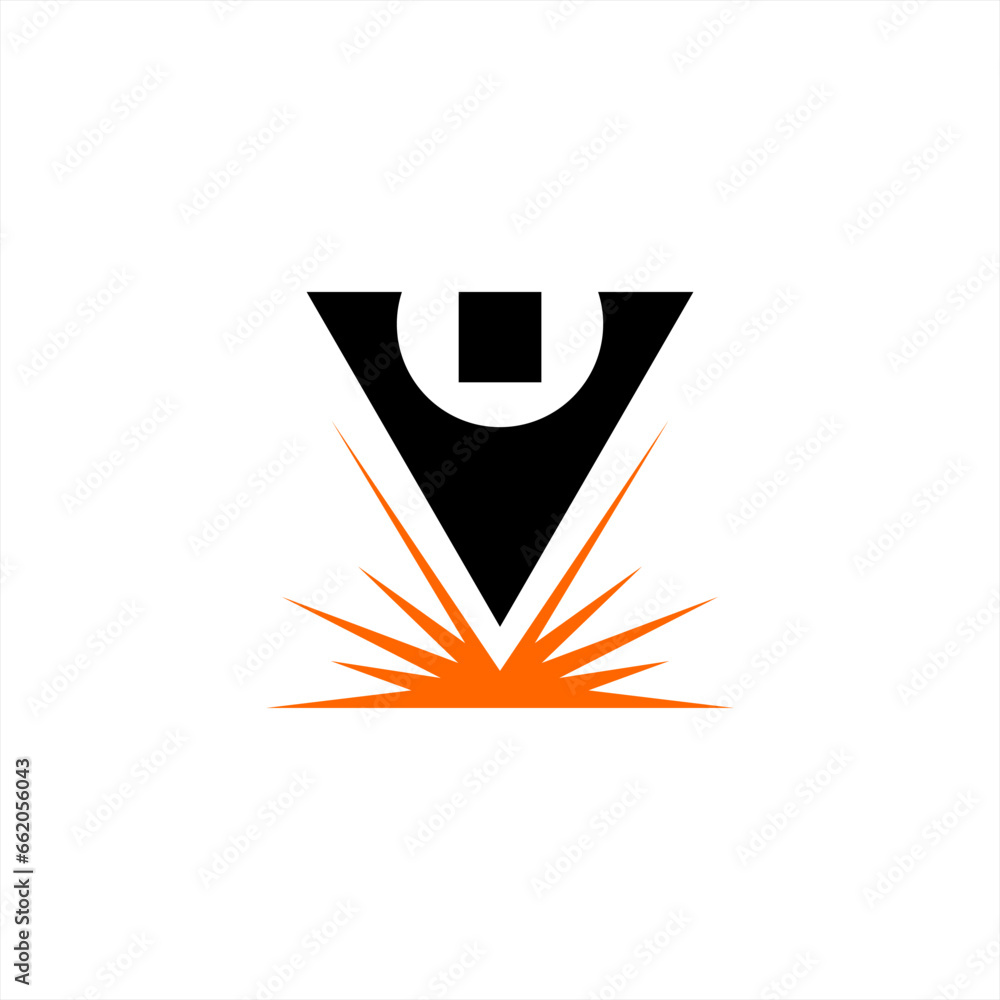 laser cutting logo design, laser king, laser cutting design symbol ...