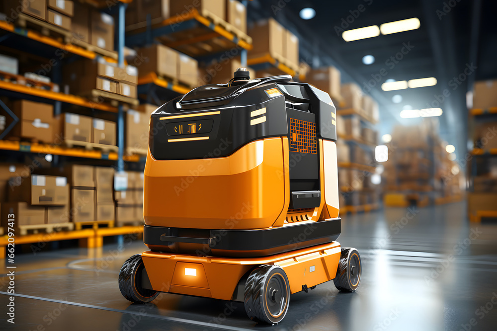 Concept of smart factory and 5G for industrial. Autonomous Robotic ...