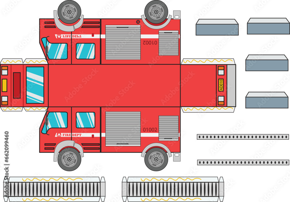 Fire-engine-firefighting-emergency-vehicle-or-red-firetruck-Truck-3D ...