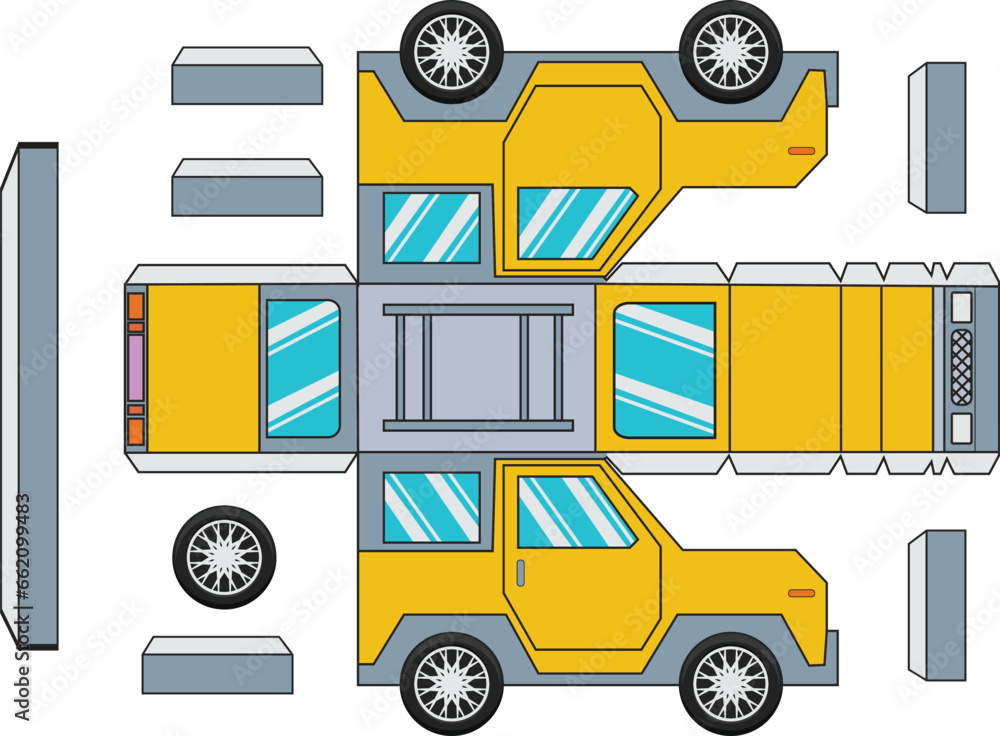 3D PRINTABLE CAR, Paper Craft, Ready to print, Paper Model,Toy,Print-at ...