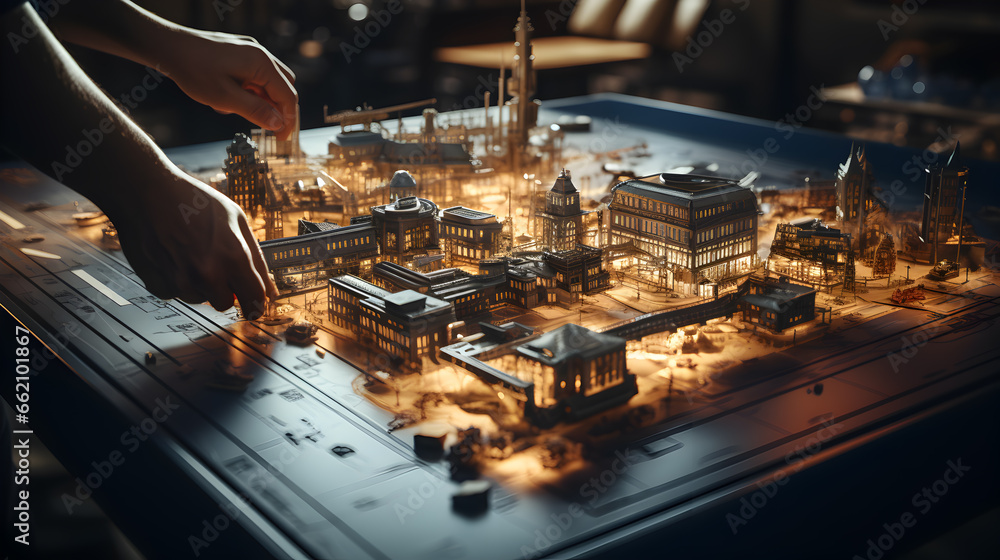 Engineering is building a small model city. To serve as a model for ...