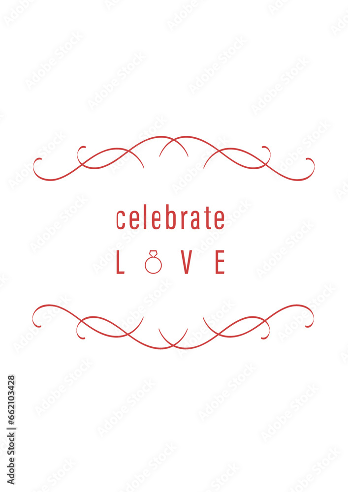 Digital png illustration of red celebrate love text on transparent ...