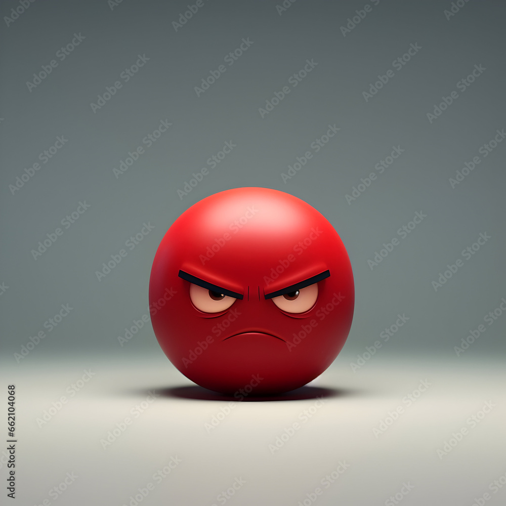 3d anger face cartoon character, Angry face smiley, Icon for Angry face ...
