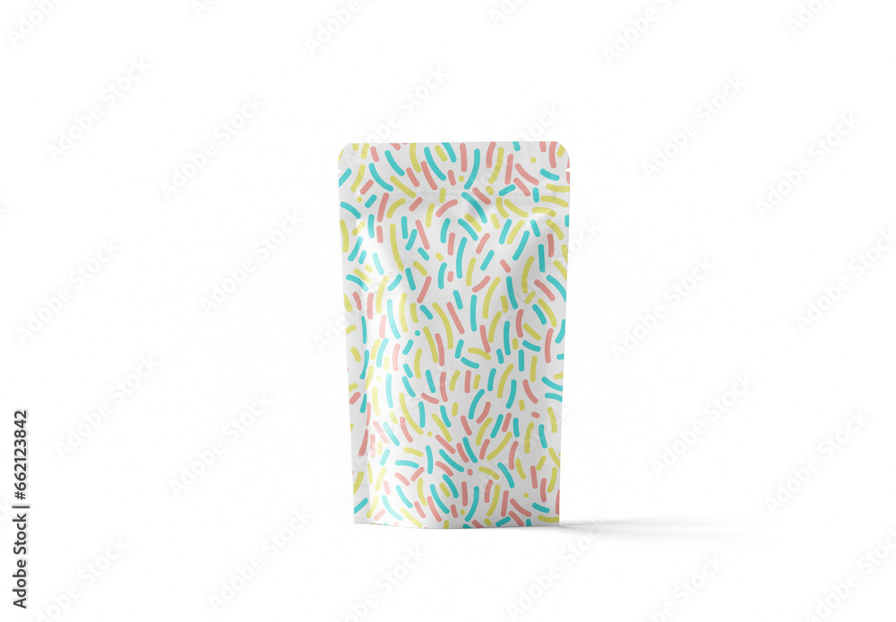 Mockup of customizable paper zip lock bag with customizable background ...