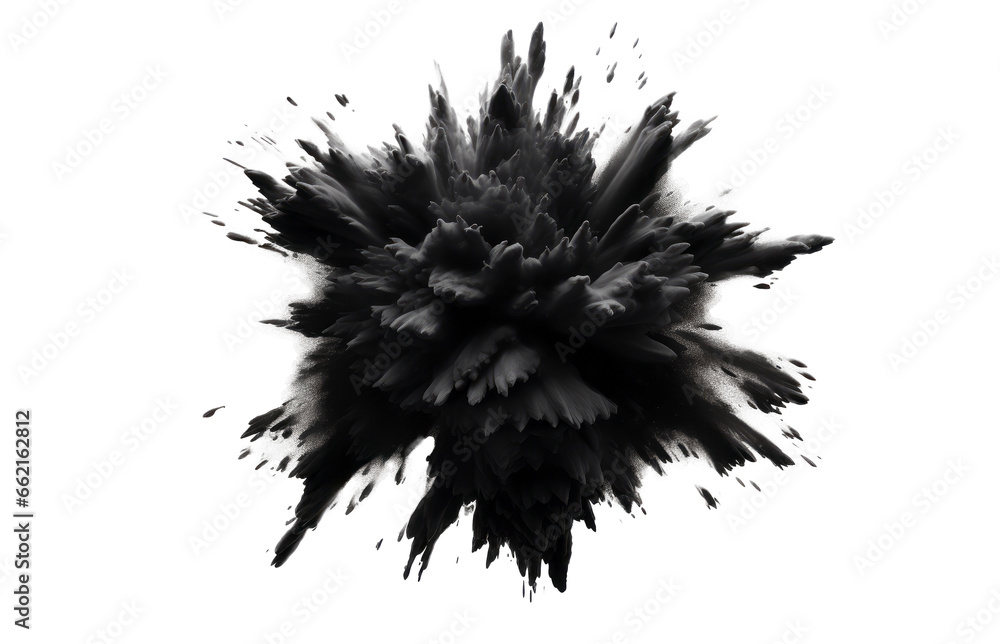 Explosión de color negro. Explosión de humo y polvo negra en fondo ...