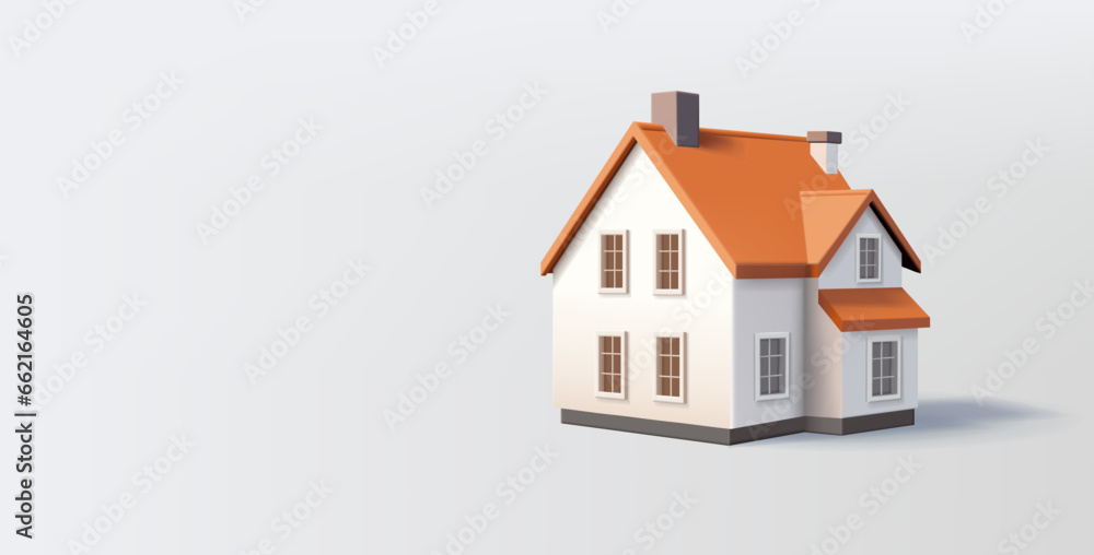 3d House Vector Logo
