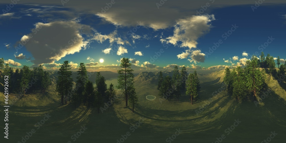 HDRI, environment map , Round panorama, spherical panorama, equidistant ...
