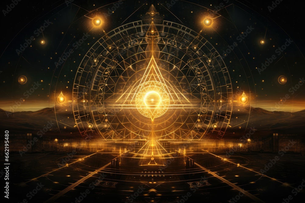 Photo & Art Print Sacred geometry emerges, secrets of antiquity unveil ...