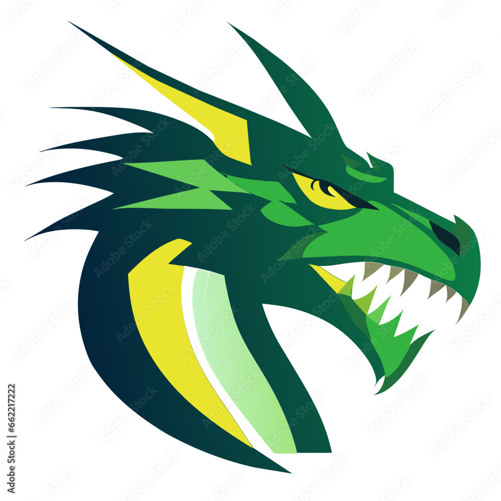 Dragon head profile, dragon vector image Stock Vector | Adobe Stock