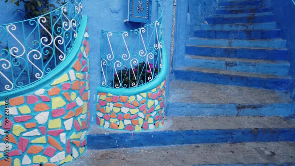Chefchaouen town in Morocco, known as the Blue Pearl, famous for its ...