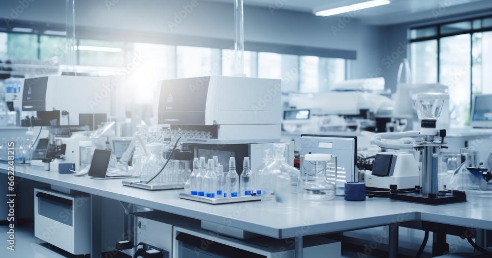 Showcases advanced laboratory equipment that represents precision and ...