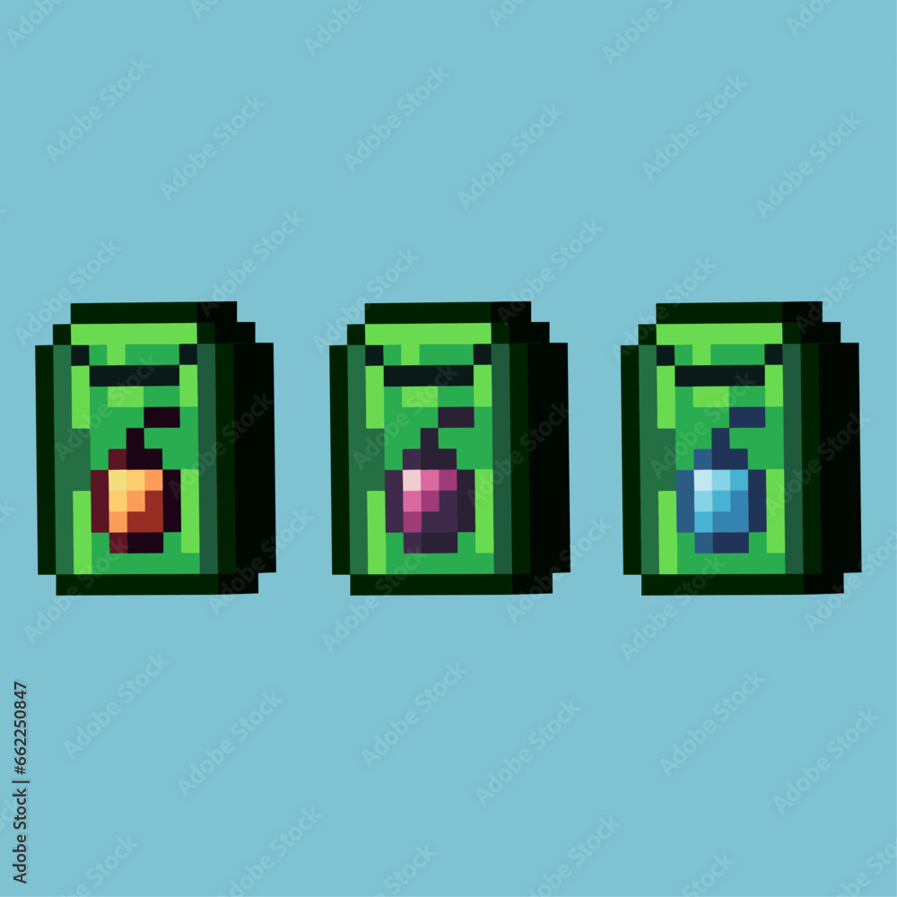 Isometric Pixel art 3d of green seed for items asset. Seeds on ...