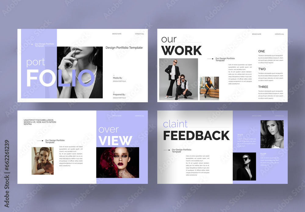 Portfolio Presentation Layout Stock Template | Adobe Stock