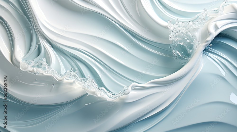 White water wave light surface overlay background. 3d clear ocean ...