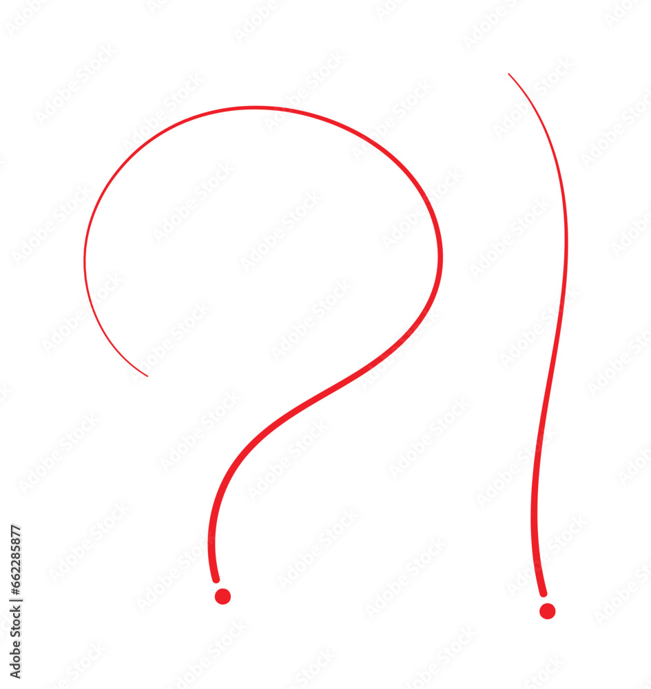 hand drawn question mark and exclamation mark. scribble question mark ...