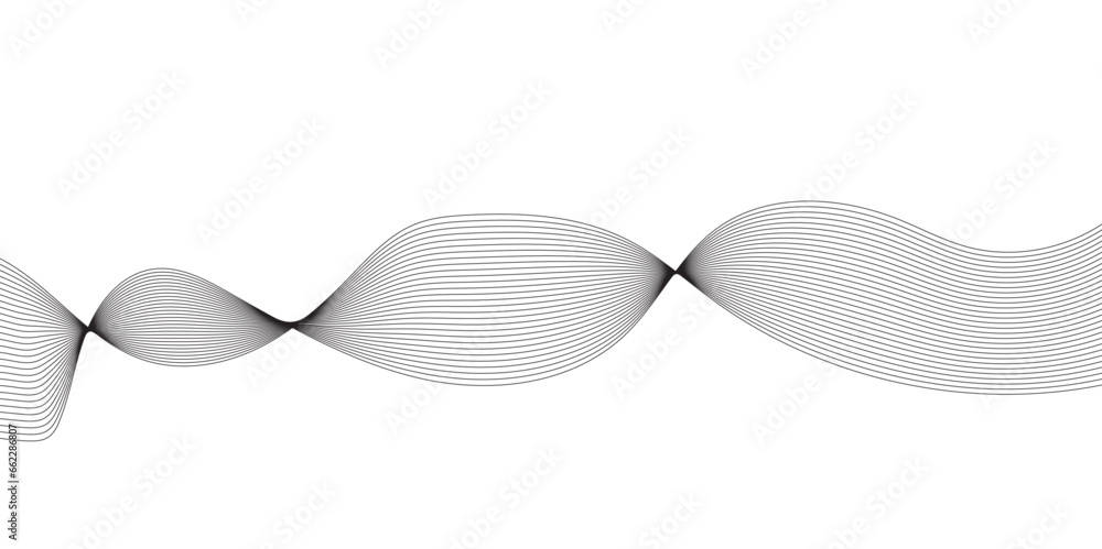 Abstract wavy technology curve lines on transparent background isolated ...