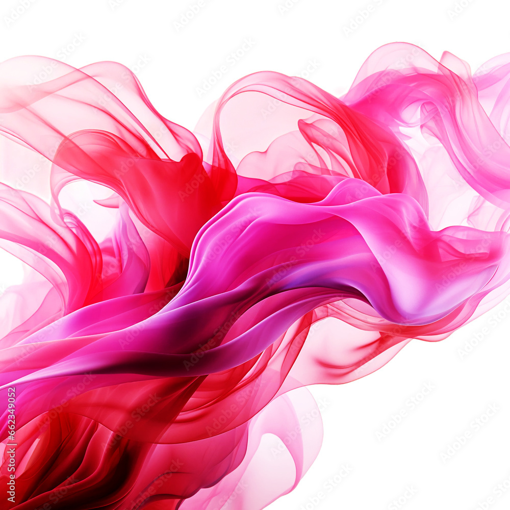 Pink smoke cloud.Transparent Pink color smoke with isolated white ...