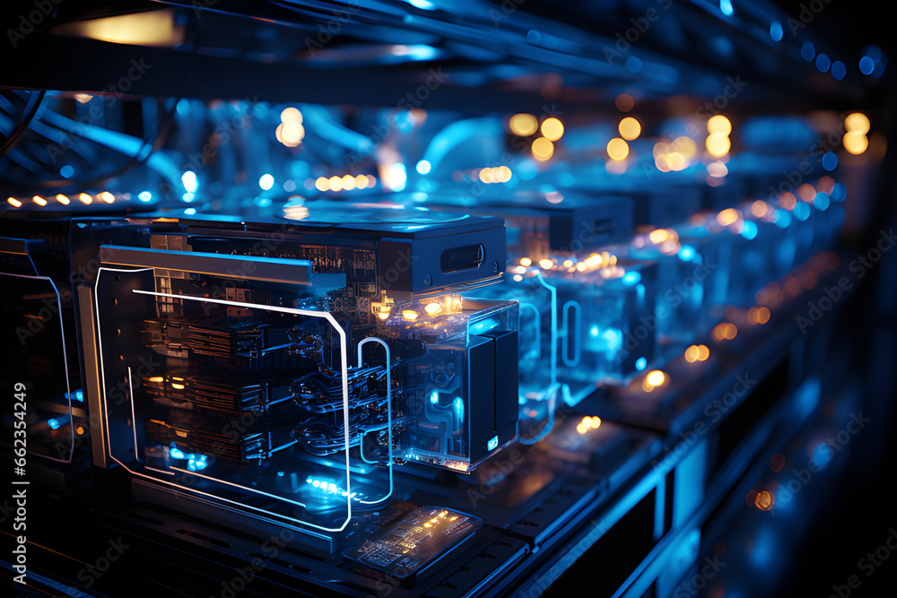 Ultra high performance servers in data center rack, operating at full ...