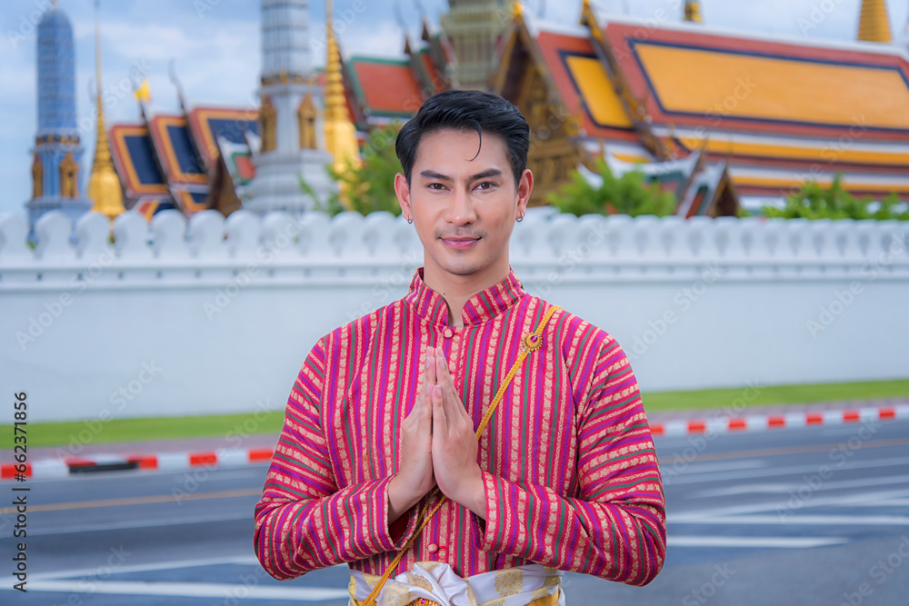 Thai Man in Traditional Costume of Thailand. Thai Male in traditional ...